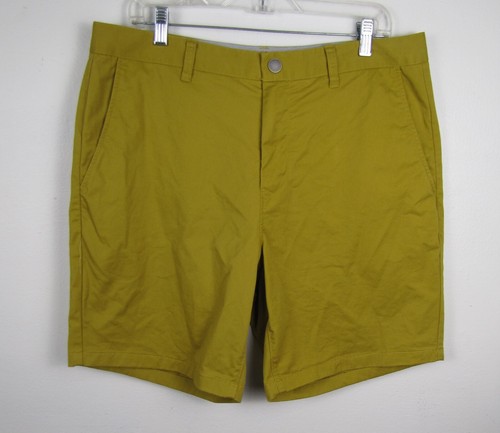 Bonobos Men's Size 33W 8Inseam Yellow Stretch Cotton Flat Front Walking ...