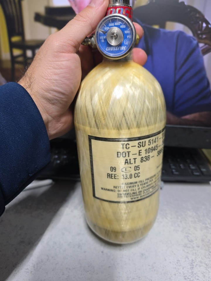 Black ICD BKO Paintball Marker. With Tank, Bag, Unit Is Untested Listed ...