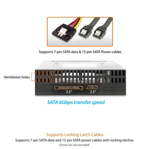 ICY DOCK Tray-Less 2.5" and 3.5" SATA SSD/HDD Docking Enclosure for ...