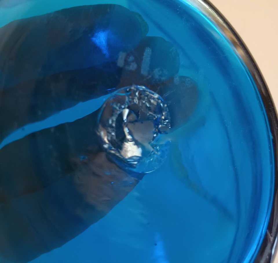 Blenko Vintage Sandblasted Signed blenko - Glass Ruffled Bowl Turquoise ...