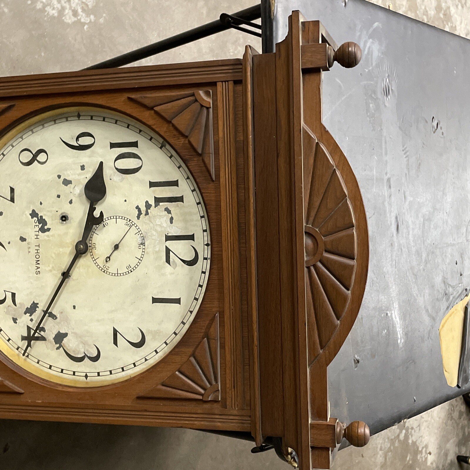 Rare Huge Antique Seth Thomas Lobby Clock W/ 18” Dial | eBay