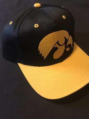 Vintage 1990’s Big Logo Ncaa Iowa Hawkeyes Snapback Hat New With Tags ...