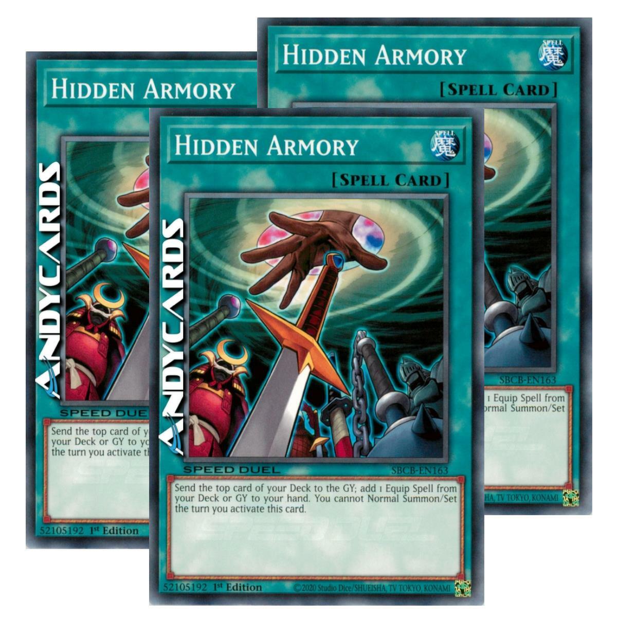 3x HIDDEN ARMORY (SPEED DUEL) • (Armeria Nascosta) • Comune • SBCB ...