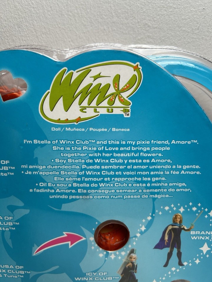 Mattel Stella of WINX CLUB + Pixie Amore 2005 Doll G8515 NEW NIP Sealed ...