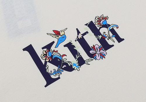 Kith Letter Logo Flower Print Short Sleeve T-shirt Casual Loose Summer ...