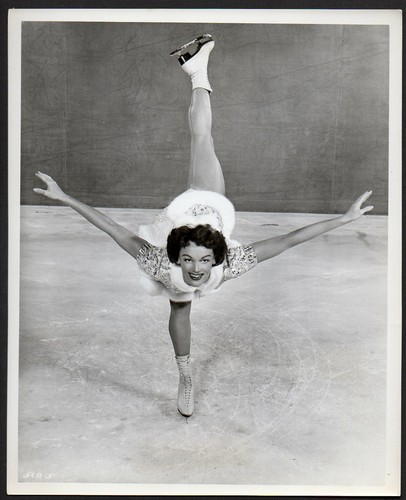 DONNA ATWOOD leggy figure skater 1955 ICE CAPADES promo Vintage Orig ...