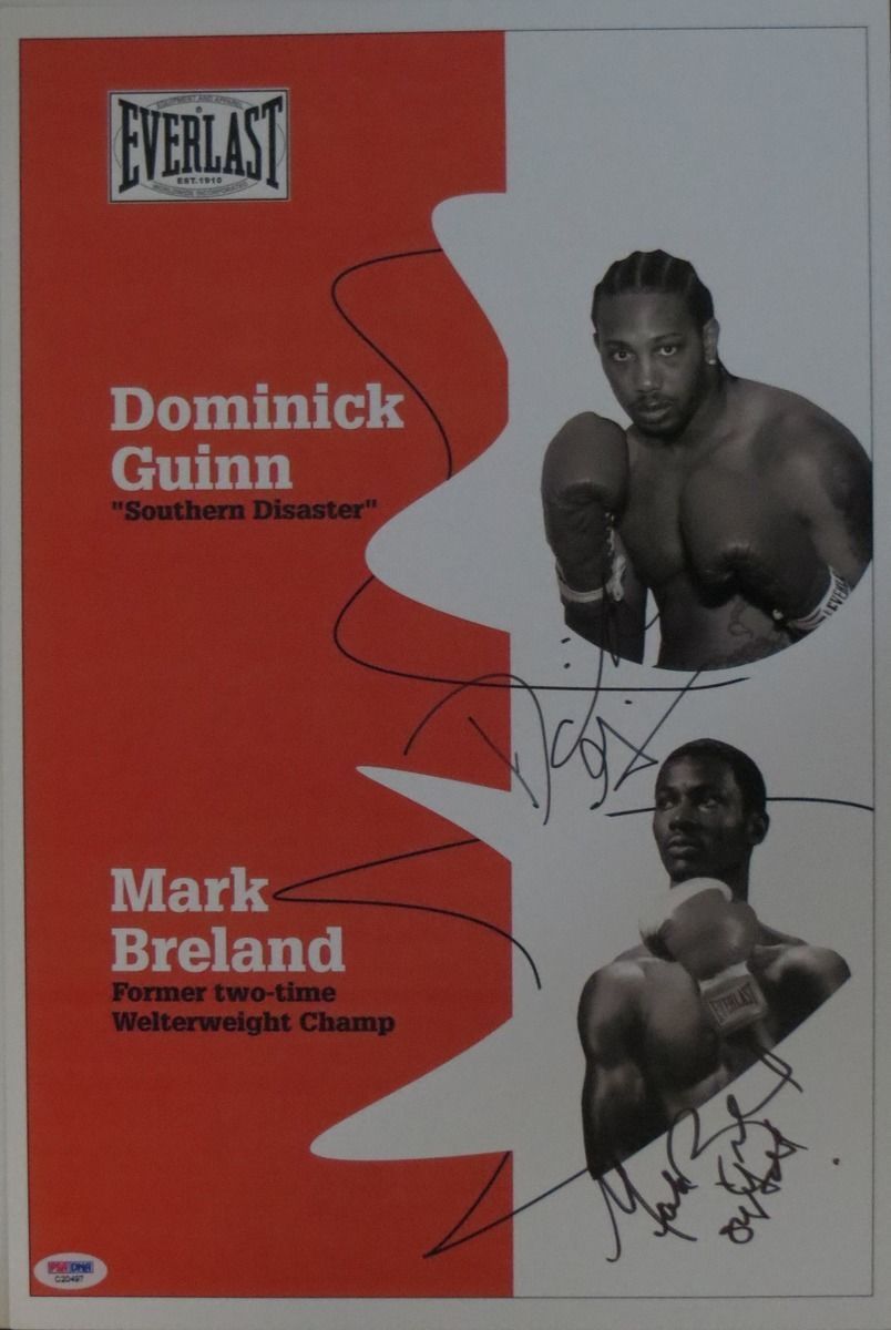 Dominick Guinn Mark Breland Signed Autographed 12x18 Photo PSA/DNA # ...