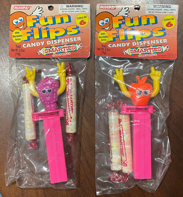 Fun Flips * (2) Candy Dispenser * Smarties * Vintage 1994 Alberts * MIB ...