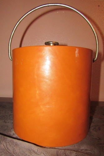 Vintage Retro Kraftware Orange Ice Bucket | eBay