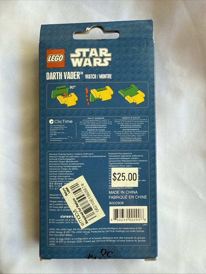 LEGO 9002908 Star Wars WATCH Darth Vader Brand new Factory Sealed Blue ...