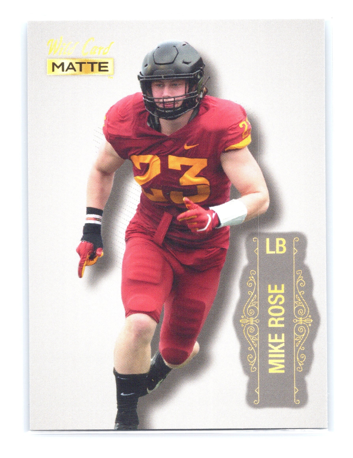 2022 Wild Card Matte Football #MB-120 Mike Rose Silver Iowa State ...