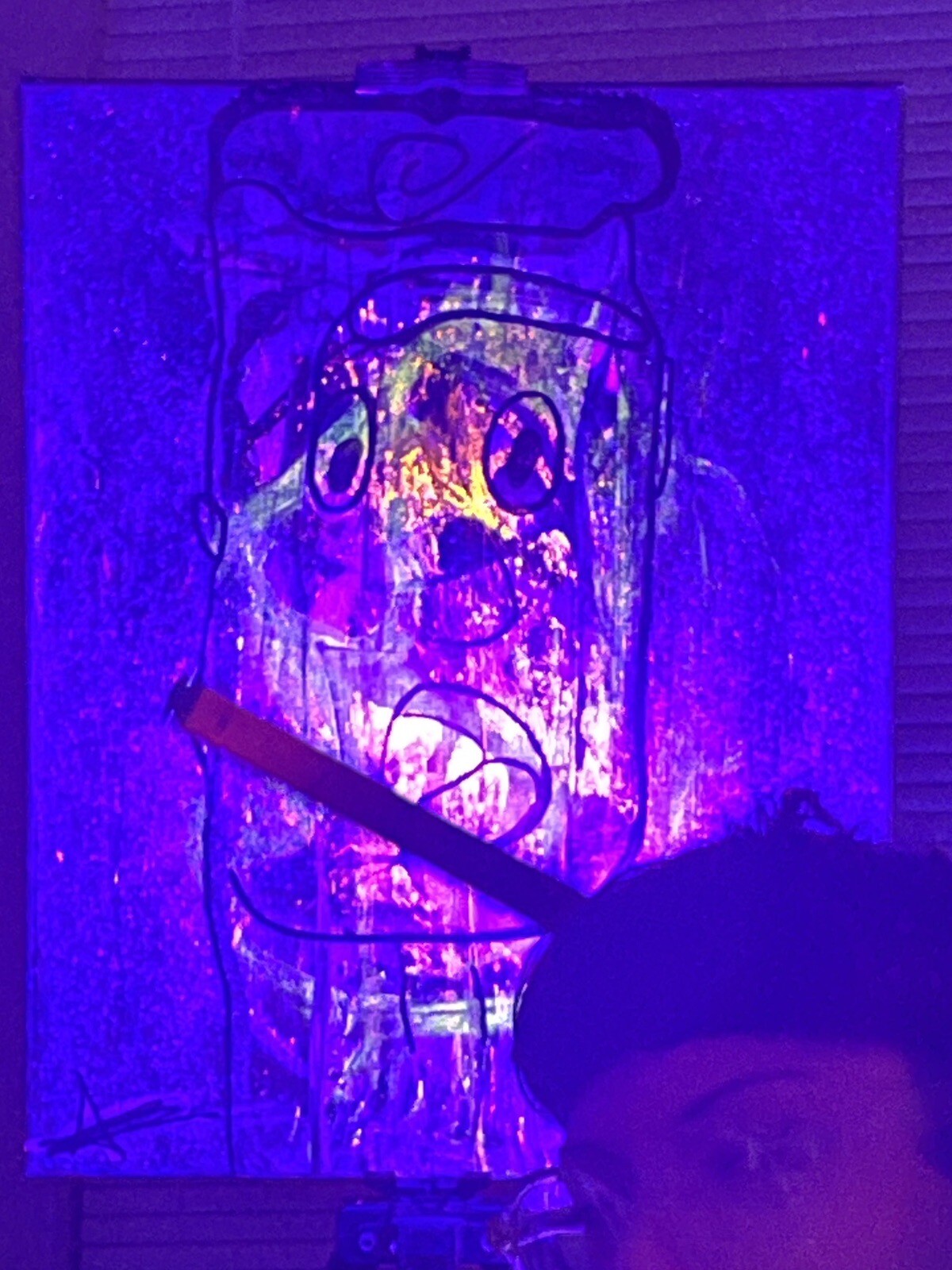 Original Art Acrylic Painting. Multi Paint Media. UV Reactive. Stacy ...