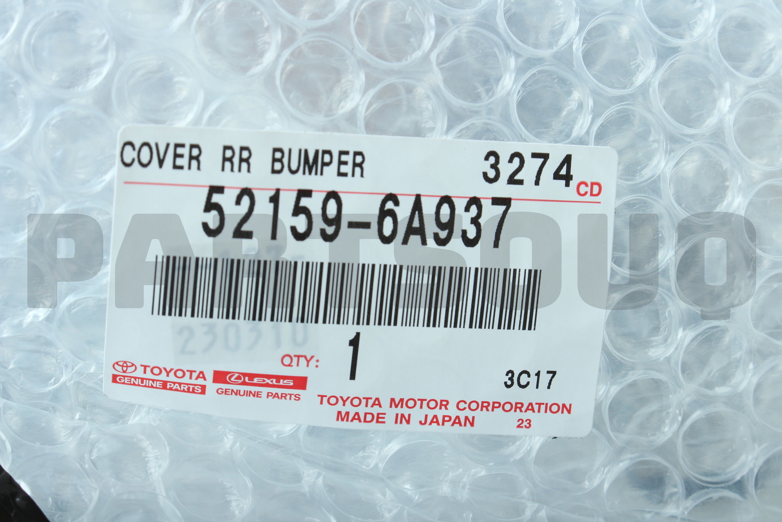 521596A937 Genuine Toyota COVER RR BUMPER 52159-6A937 | eBay