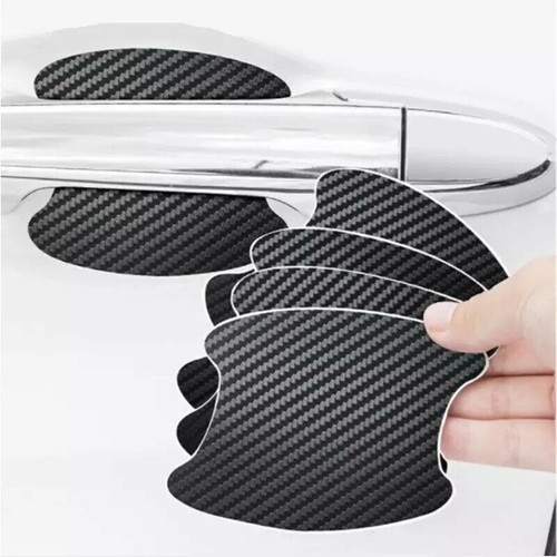 4pcs Car Door Handle 3D Carbon fiber Anti Scratch Protector Film Cover ...
