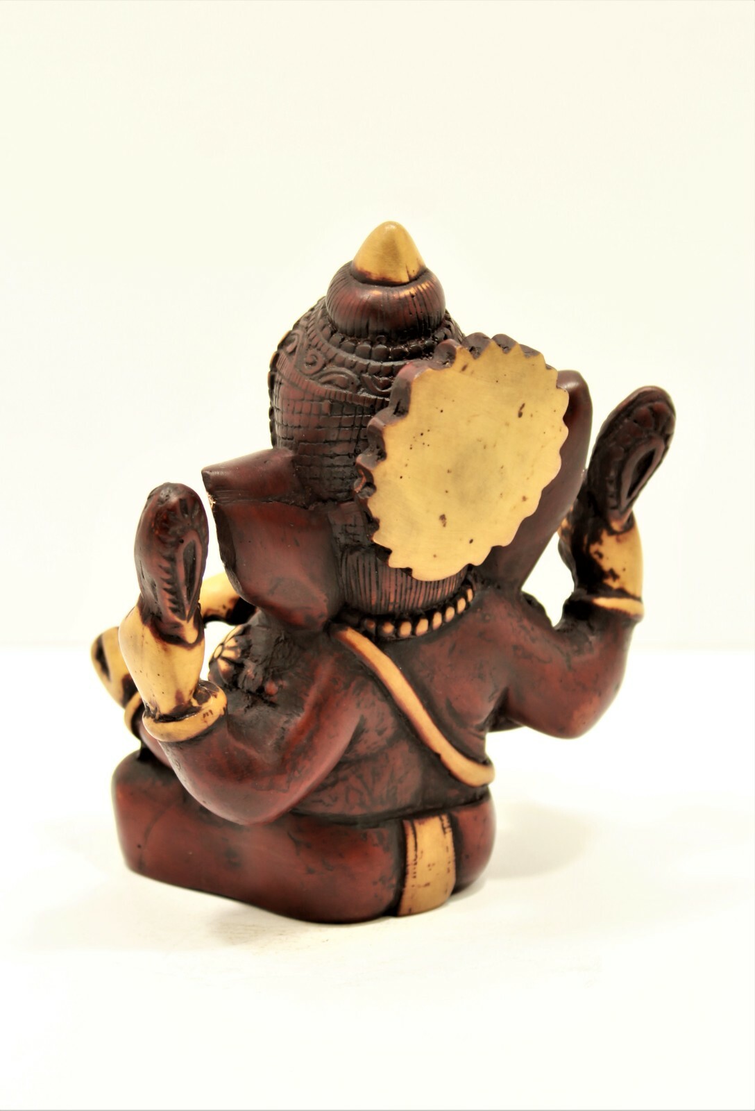 Home Decor 6" Ganesh Statue Hindu God Jester Red and White face Resin ...