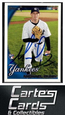 Michael Dunn 2010 Topps #34 SN2010 New York Yankees TTM/IP Signed ...