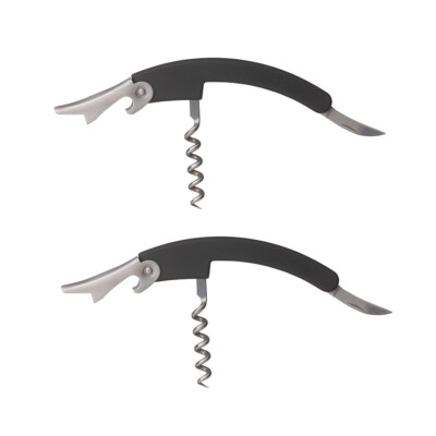2x 11cm Stainless Steel Waiter's Friend Foldable Corkscrew/Coil Knife ...