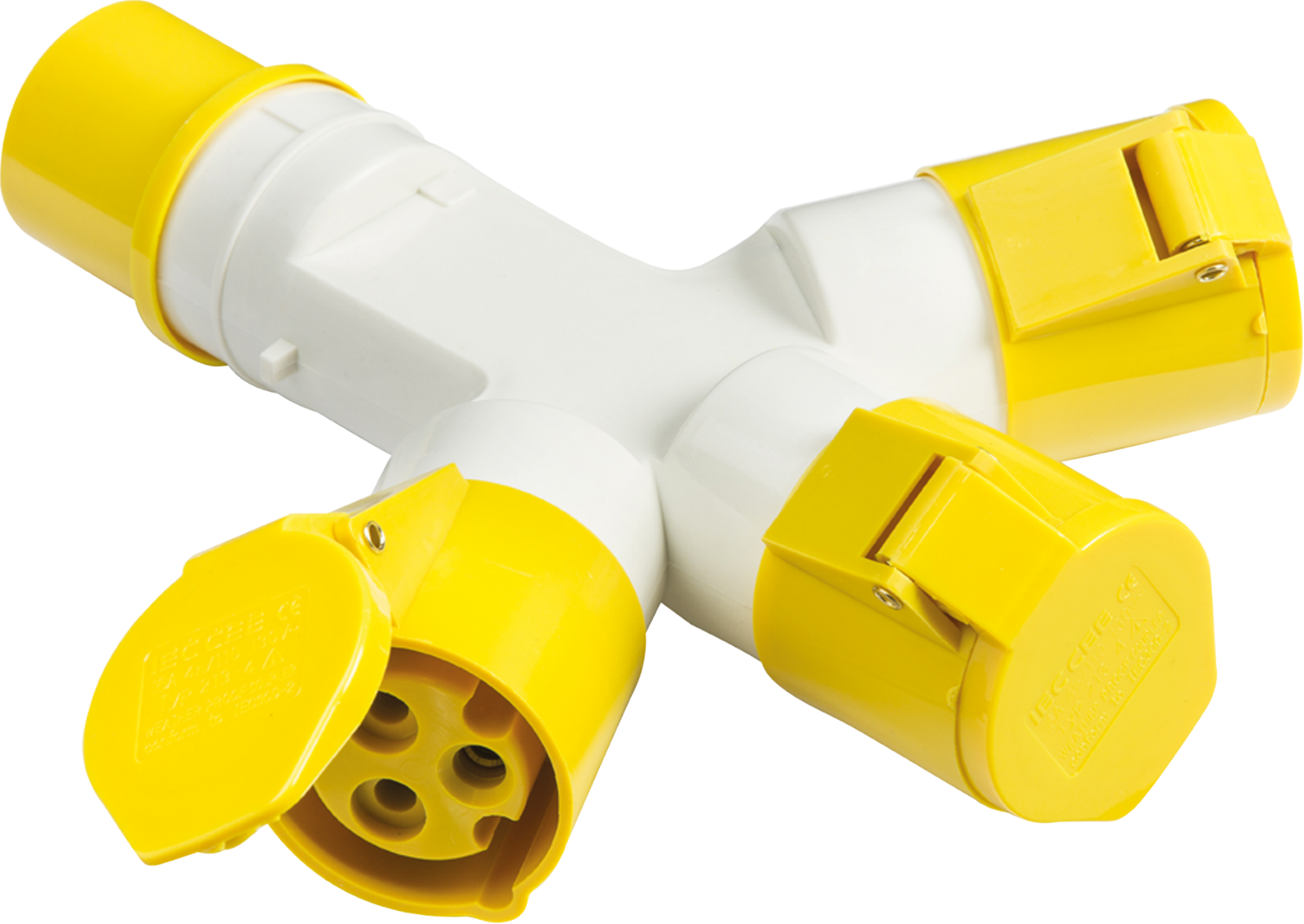 110V 16A 3 PIN YELLOW INDUSTRIAL PLUGS & SOCKETS CARAVAN CAMPING IP44 ...