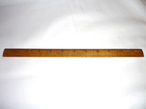 Vintage wooden school ruler inches only no fractions | eBay