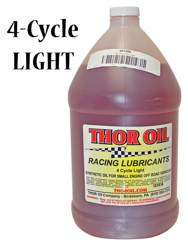 Gallon of Synthetic 4 Cycle Racing Oil, THOR, Go Kart, Cart, Engine New ...