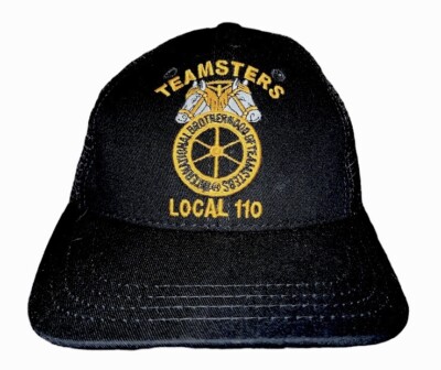 Vintage Teamsters Local 110 Hat Cap Horse Logo Black Snapback Made in ...