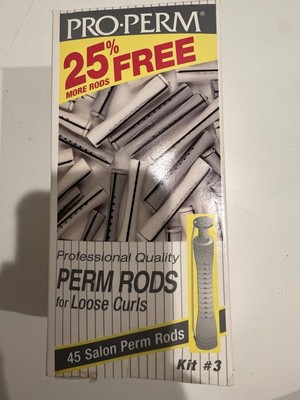 Vintage Pro-Perm Kit #3 Loose Curl Perm Rods 36 Ct Salon Hair Rollers ...