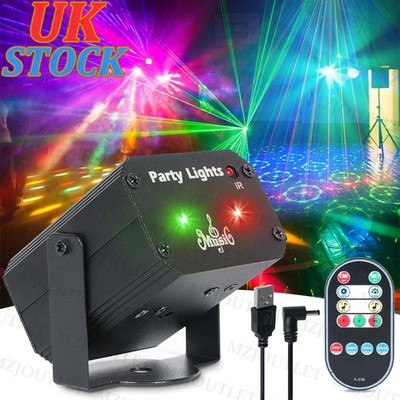 Mini Patterns Laser Projector Stage Light LED RGB Party KTV Club DJ ...