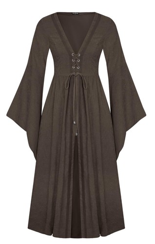 Scarlett Darkness Medieval Renaissance Wench Goth Witch Dress Open ...