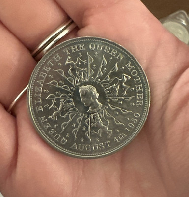 Queen Elizabeth II The Queen Mother August 4th 1980 80th Birthday £5 ...