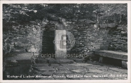 RPPC Marshall,IN Richard Lieber Memorial,Turkey Run State Park Cline 4 ...