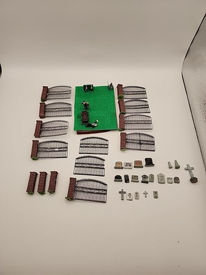 Vintage HO Scale Funeral And Cemetery Detail Lot Train Layout Diorama ...