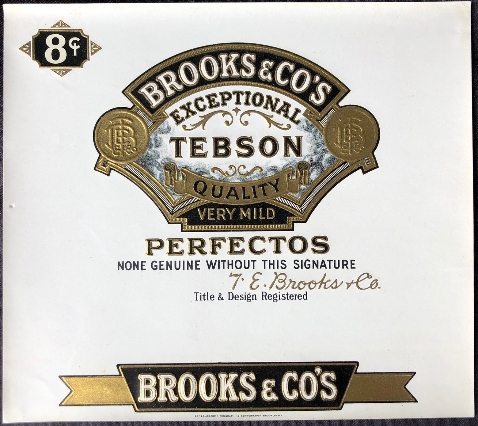 Antique Original Brooks & Co's Embossed Cigar Crate Label - Unused | eBay