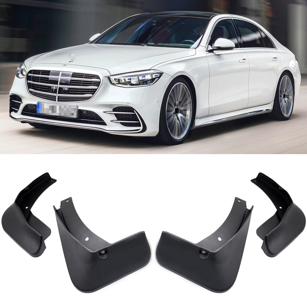 1Set Mudguards Splash Guards Mud Flaps for 2021-2024 Mercedes S-Class ...