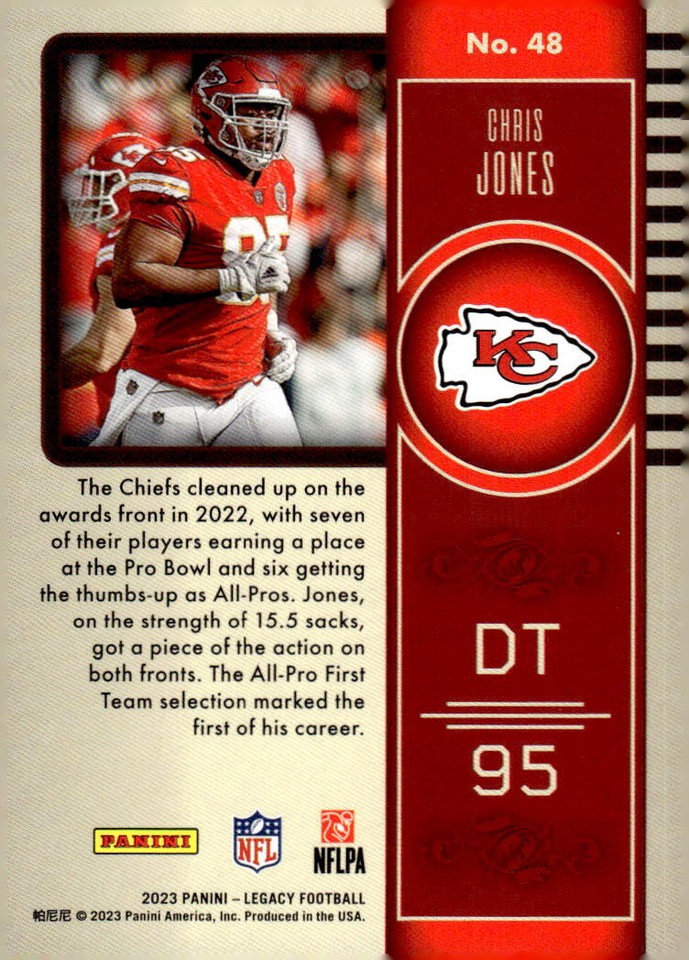 2023 Panini Legacy #48 Chris Jones Football Card | eBay