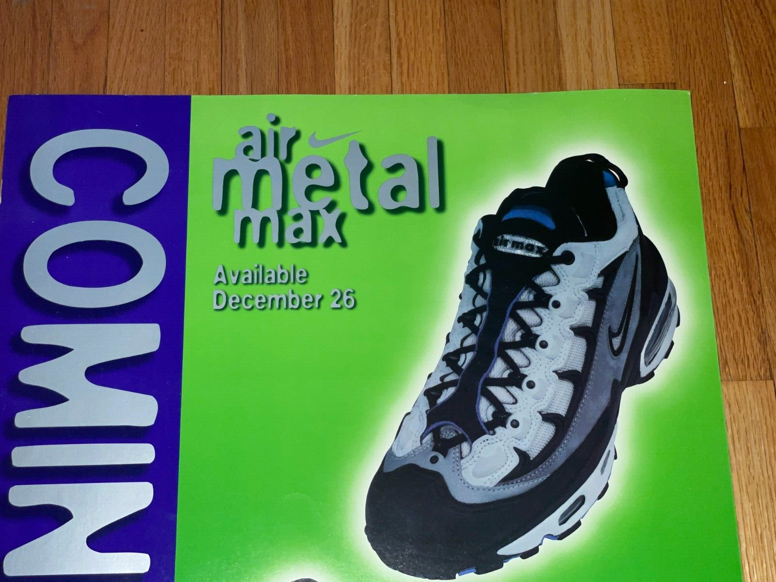 1990s Foot Locker Store AD Display Sign Nike Air Meta… - Gem
