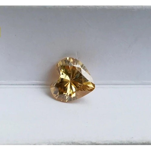 1 Crt Heart Cut Champagne Color VVS1 Brilliant Cut Diamond Loose ...