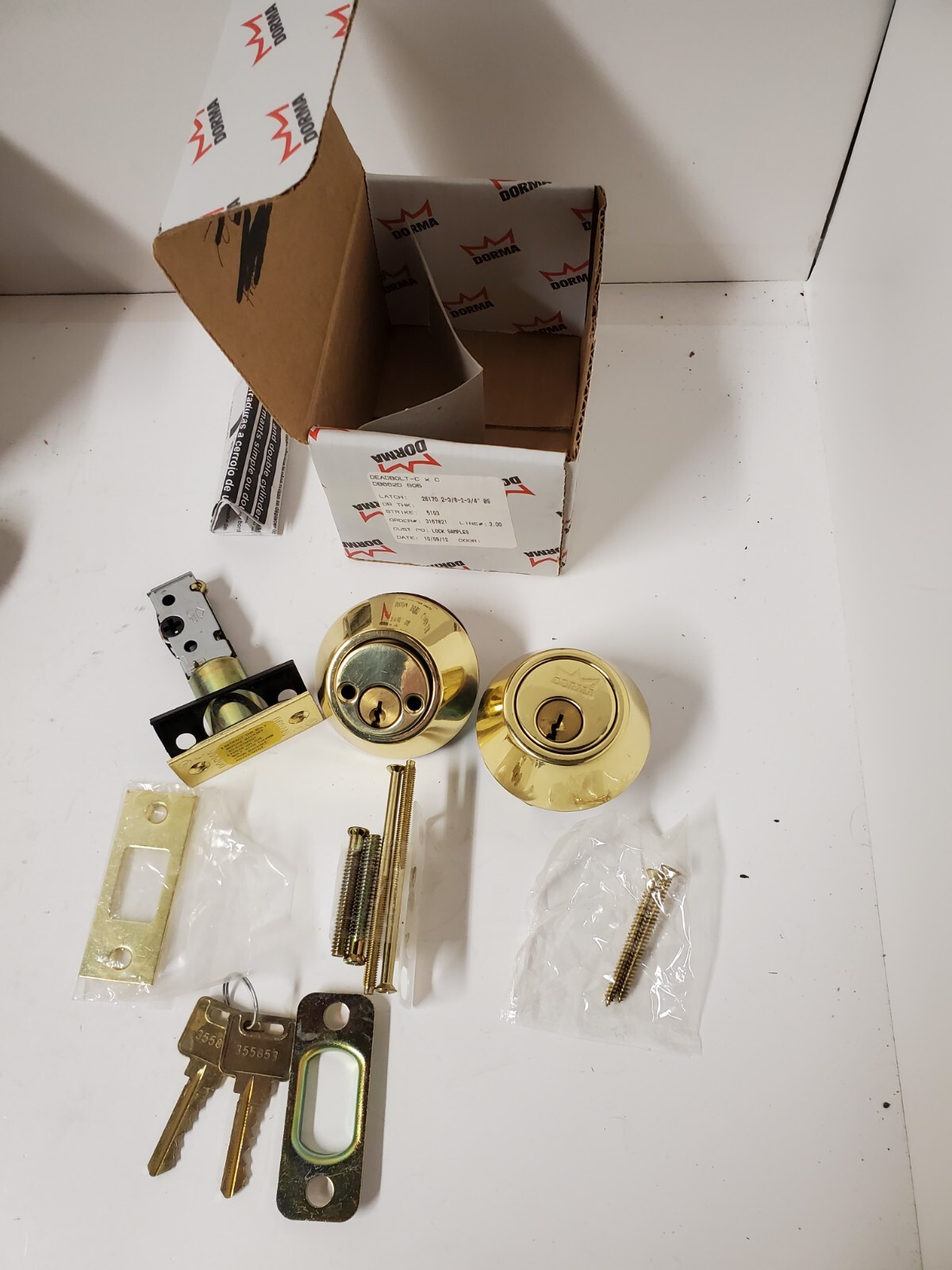 *NEW* Dorma Single Cylinder Deadbolt Lock DB662D 605 finish | eBay