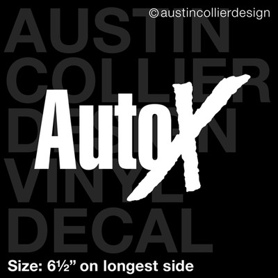 6.5" AUTO X vinyl decal car window laptop sticker - autocross motor ...