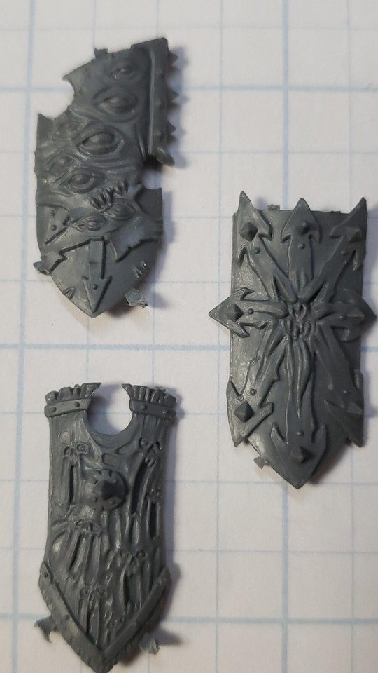 Warhammer Slaves to Darkness Armory Bits Chaos Knight Tower Shields x5 ...