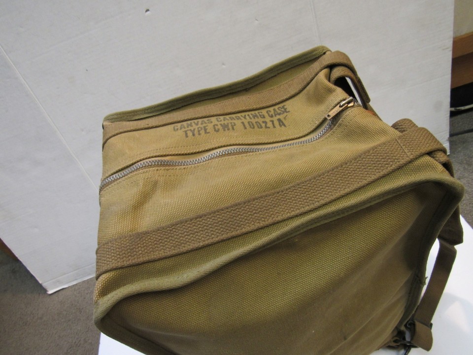 WW2 USMC TBX Radio Canvas Carrying Case Type CWP 10027A Bag Pack USN US ...