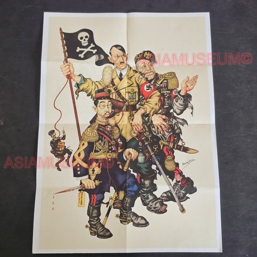 1944 WW2 USA AMERICA SATIRICAL CARICATURE JAPAN TOJO WAR PROPAGANDA ...