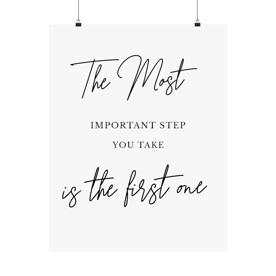 The Most Important Step, Inspirational Office Wall Art Motivational ...