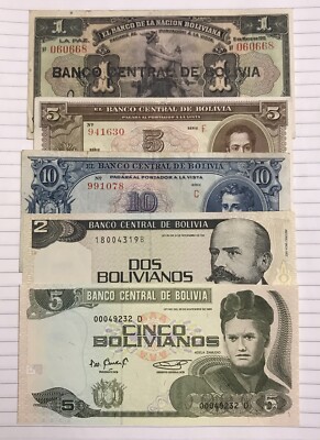 Lot of 5 banknotes Bolivia | eBay