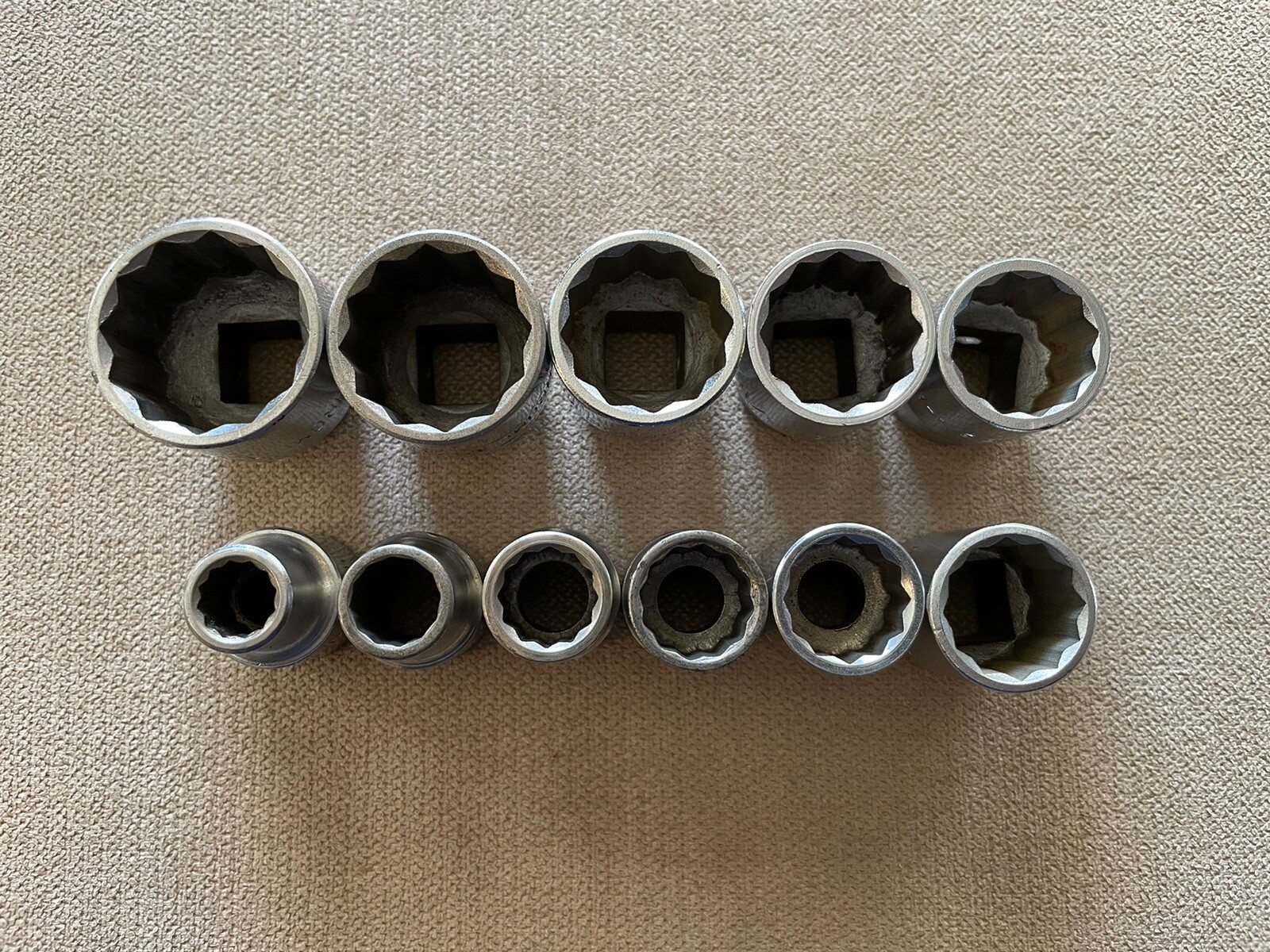 Sidchrome Vintage 11pc AF Imperial 1/2dr Socket Set Australia 3/8 - 1 ...