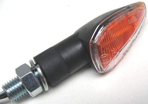 stylischer Mini Blinker im Stealth Optik kurz Fighter Blinker böse Stück vorne | eBay.de