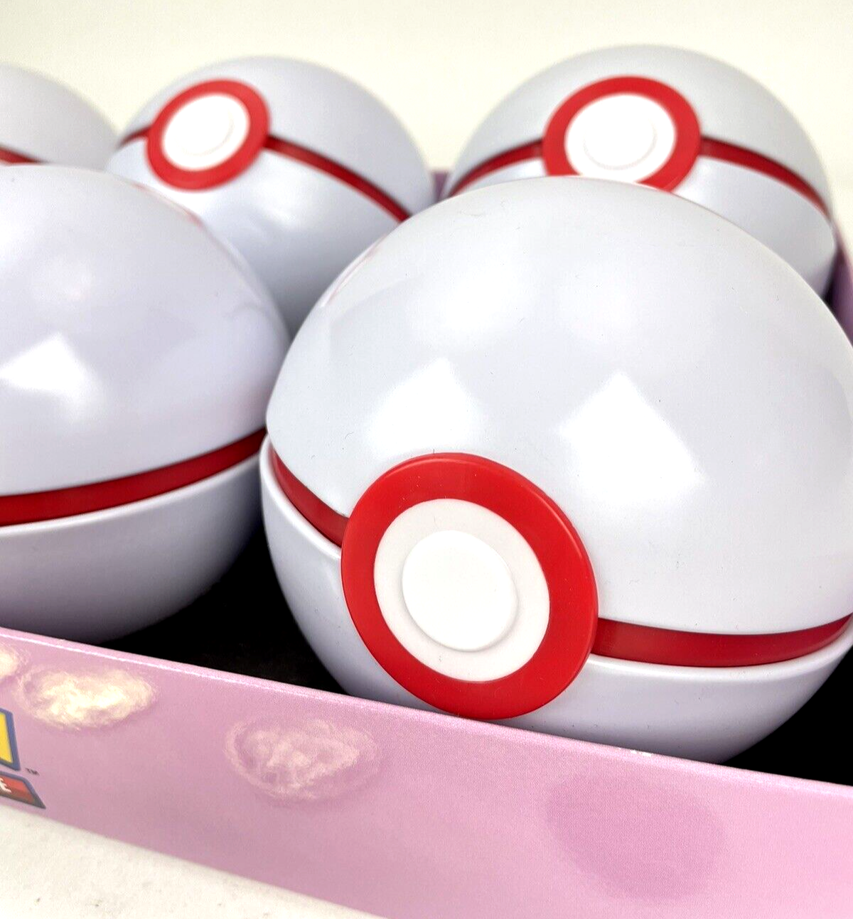 Pokemon PokeBall Tin Lot of 6 PREMIERBALL EMPTY Coins Display Cosplay ...