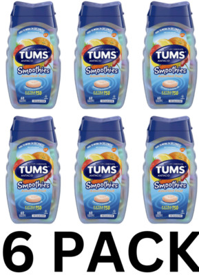 6 Pack Tums Extra Strength Heartburn Relief Smoothies Tablets 60 Ct Ea ...