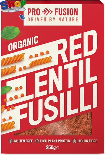 Organic Red Lentil Fusilli, 250G - Grain-Free, High Protein & Vegan ...