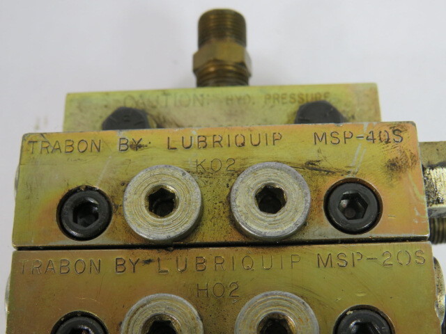 Trabon MSP-40S Lubrication Block W/ Divider Valve 2x MSP-20S 1x MSP-40S USED | eBay