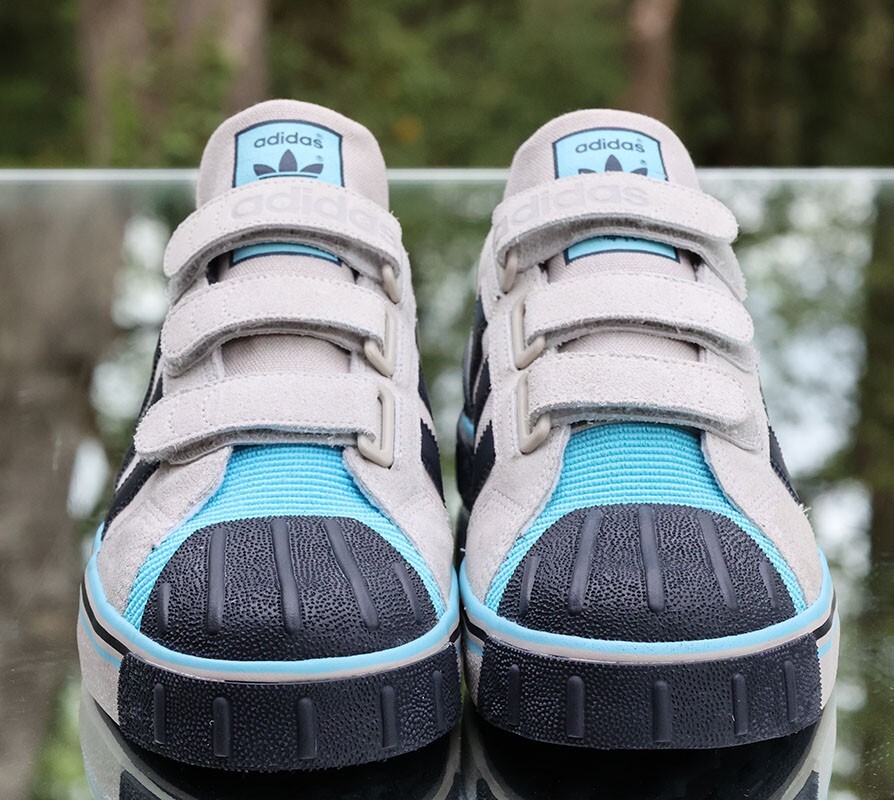 Vintage Adidas Shell Toe 2006 Men’s Size 9.5 Grey Blue 3 Straps Custom ...